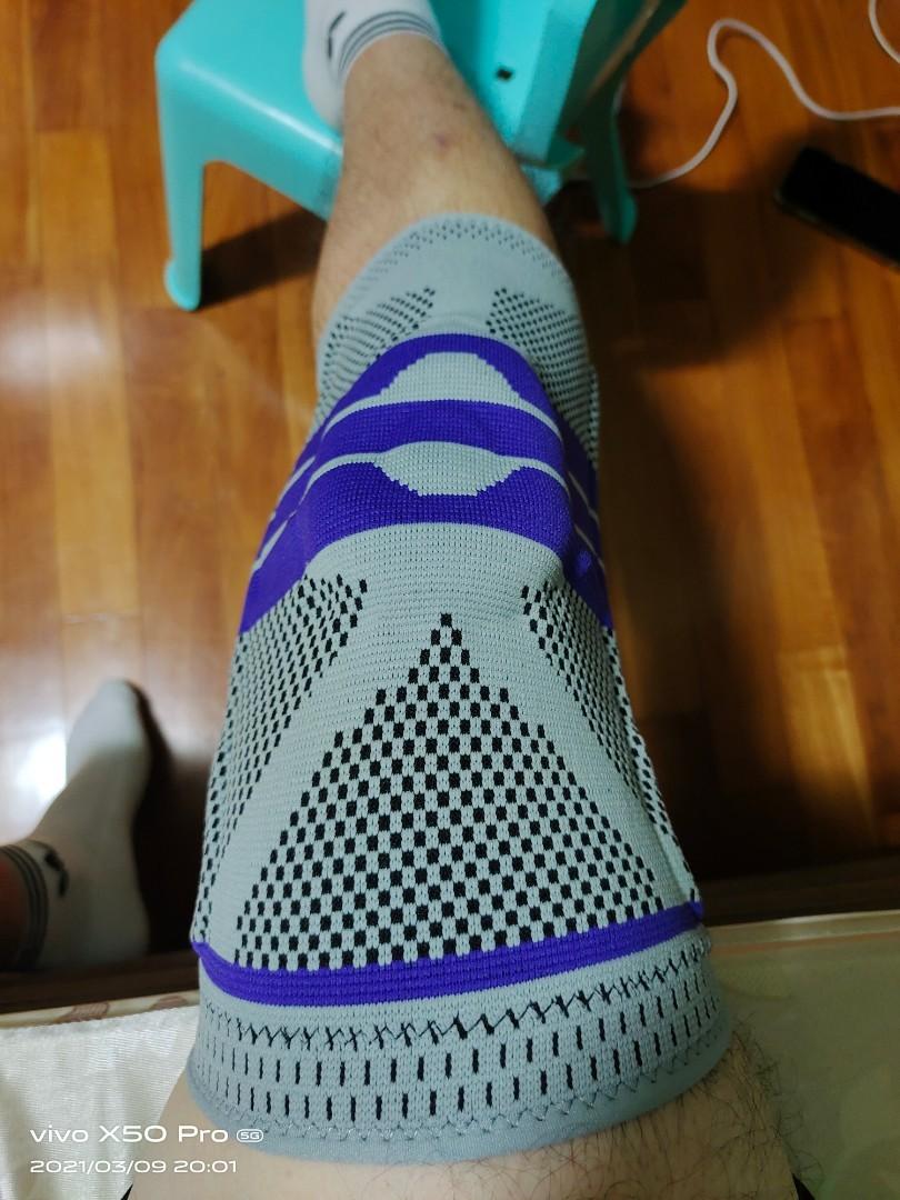 1 PCS Knee Pad Knee Guard Brace with Patella Silicone and Spring Side ...