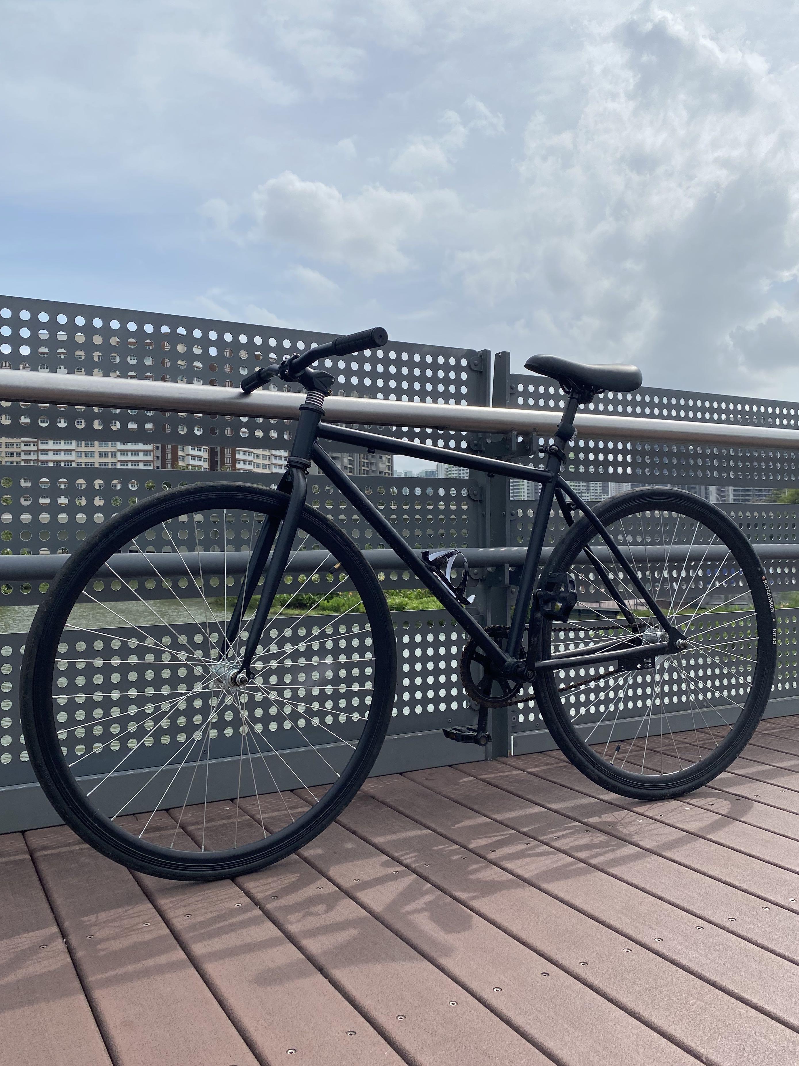 Aesthetic Black Fixie, Sports Equipment, Bicycles & Parts, Bicycles on ...