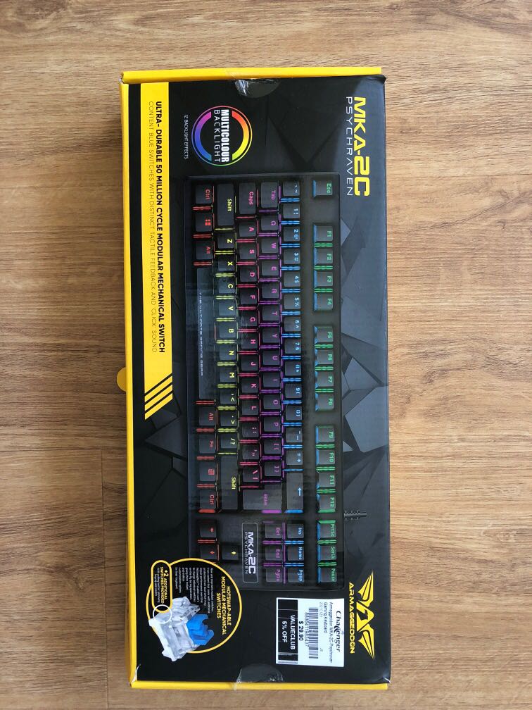 ARMAGGEDDON MKA-2C PSYCHRAVEN MECHANICAL KEYBOARD, Computers & Tech ...