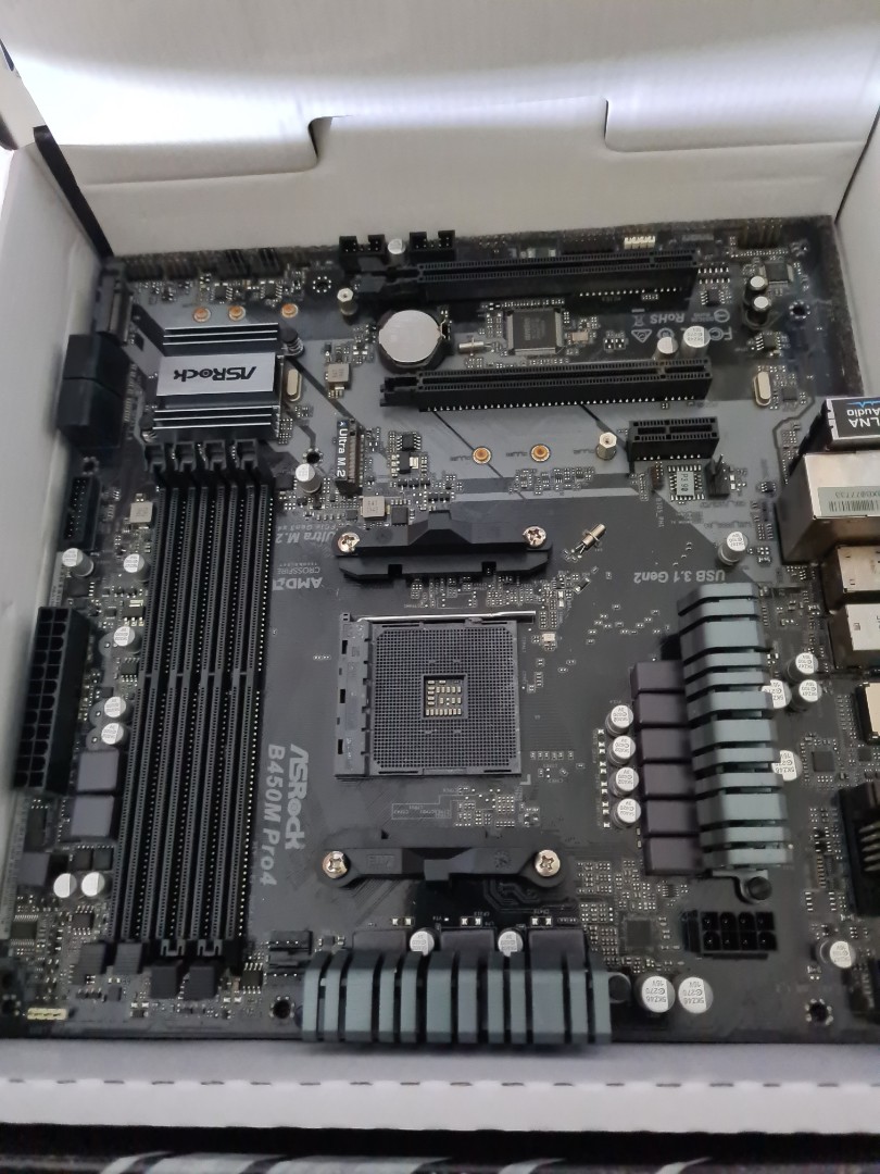 Asrock b450m Pro 4, Computers & Tech, Parts & Accessories, Computer ...
