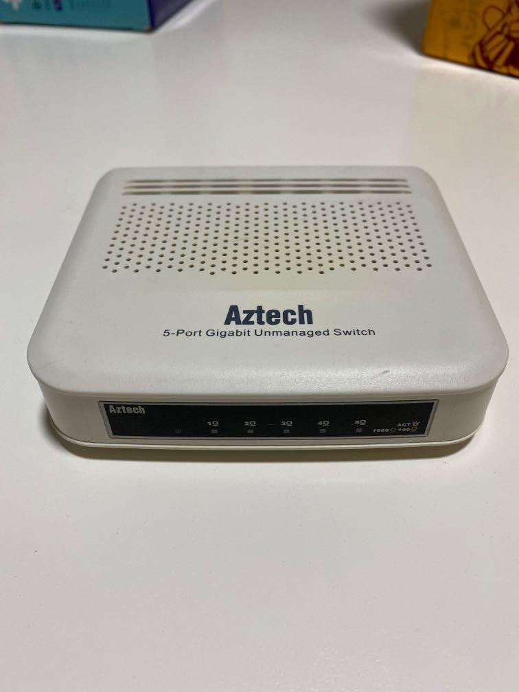 Aztech 5 port gigabit unmanaged switch, Computers & Tech, Parts ...