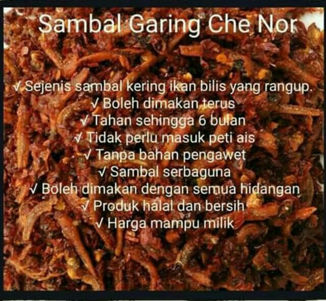 Che'Nor Sambal Garing Ikan Bilis, Food & Drinks, Packaged & Instant ...