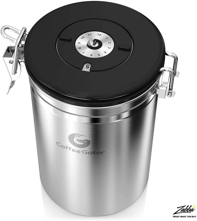 Coffee Gator Stainless Steel Coffee Container (Large, Silver ...