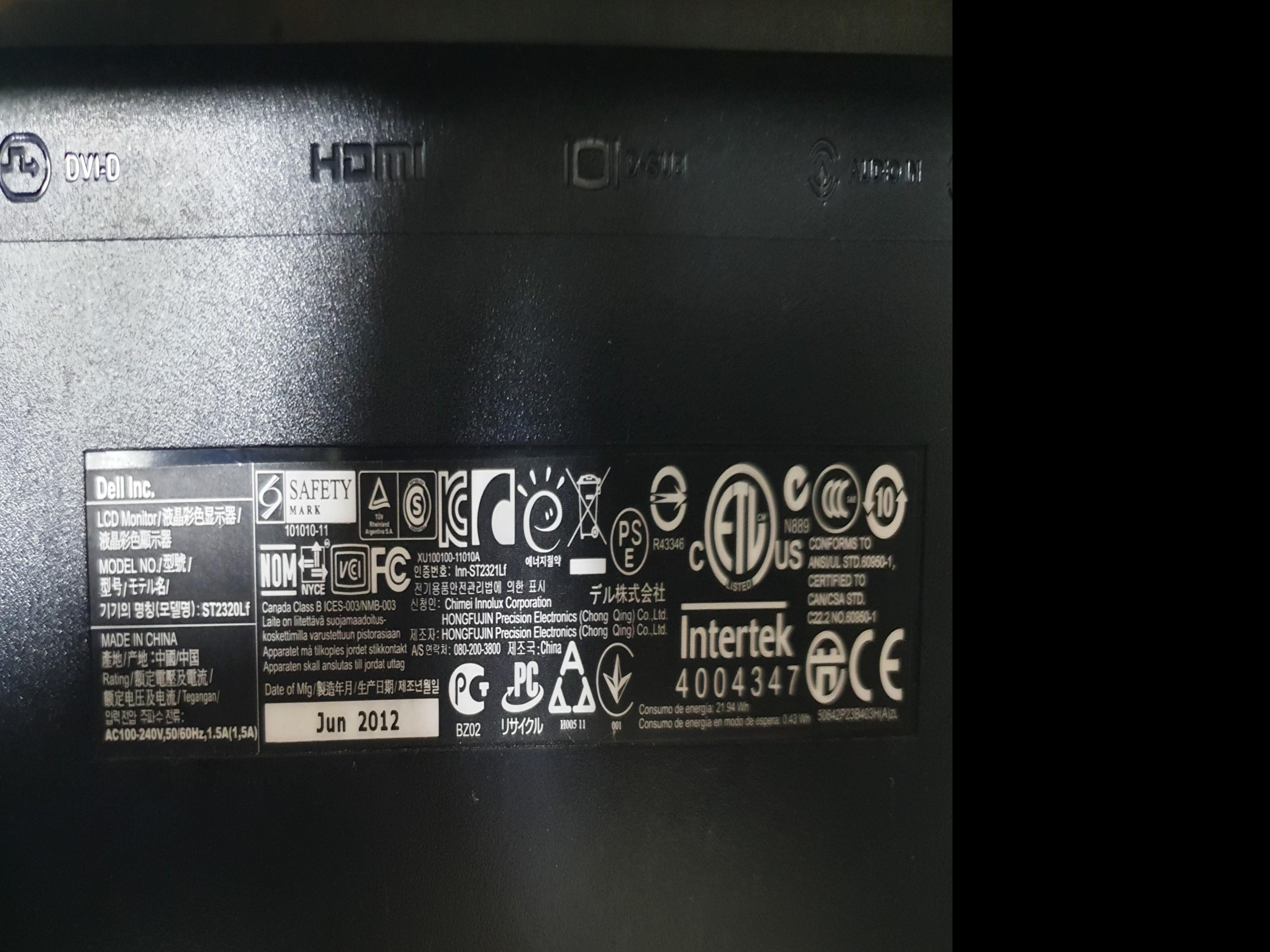 DELL ST2320L 23INCH MONITOR, Computers & Tech, Parts & Accessories ...