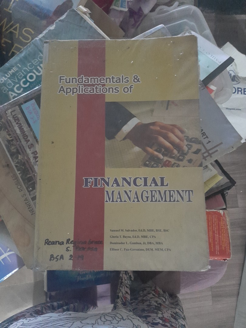 Financial management book by salvador,baysa,gamboa,geronimo, Hobbies ...