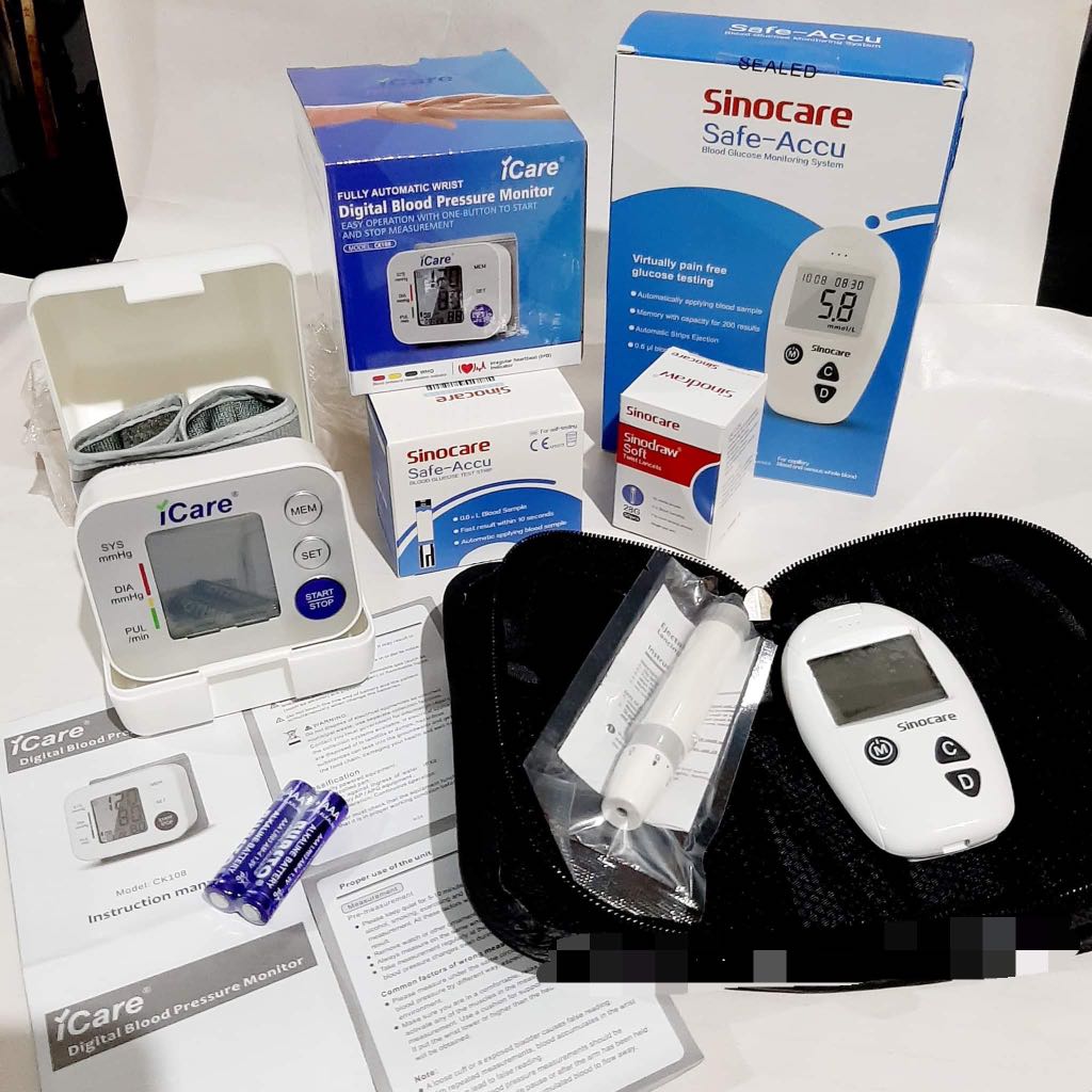 GLUCOMETER SET WITH STRIPS, Health & Nutrition, Health Monitors ...