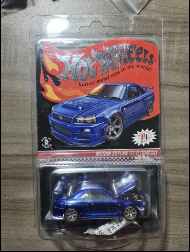 HOTWHEELS RLC NISSAN SKYLINE R34 BLUE, Hobbies & Toys, Toys & Games on ...