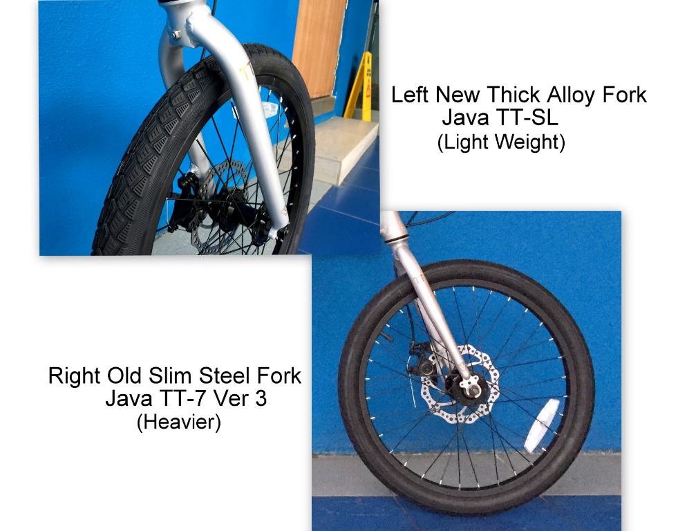 Java TT-SL Lightest Entry Level folding Bike Upgraded Thick Alloy Fork ...