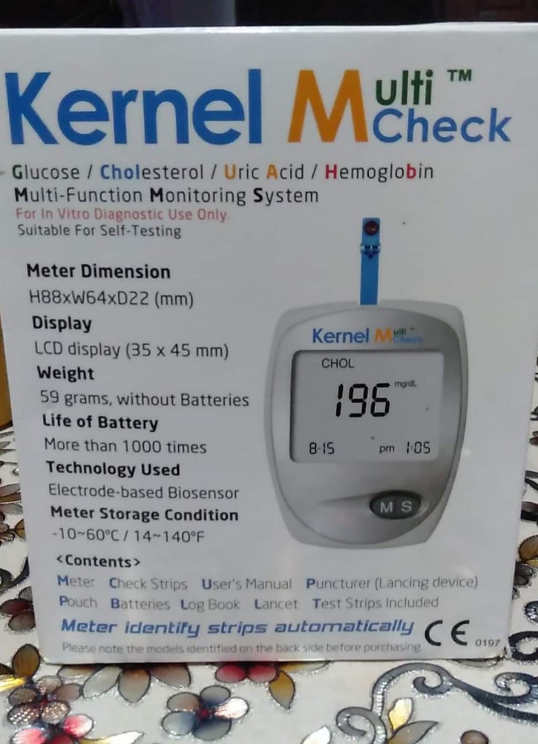 Kernel Multi Check Meter M3-in-1 device for Uric Acid, Glucose ...