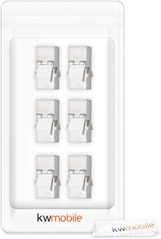 kwmobile CAT6A Network Cable Coupler (Pack of 6) - CAT6A Shielded ...