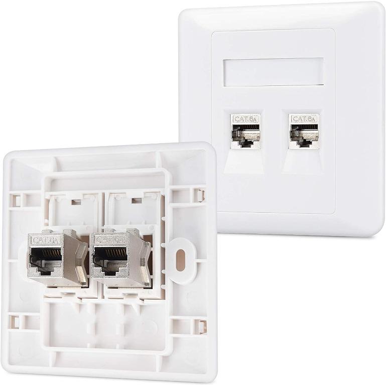 kwmobile CAT6A Network Cable Coupler (Pack of 6) - CAT6A Shielded ...