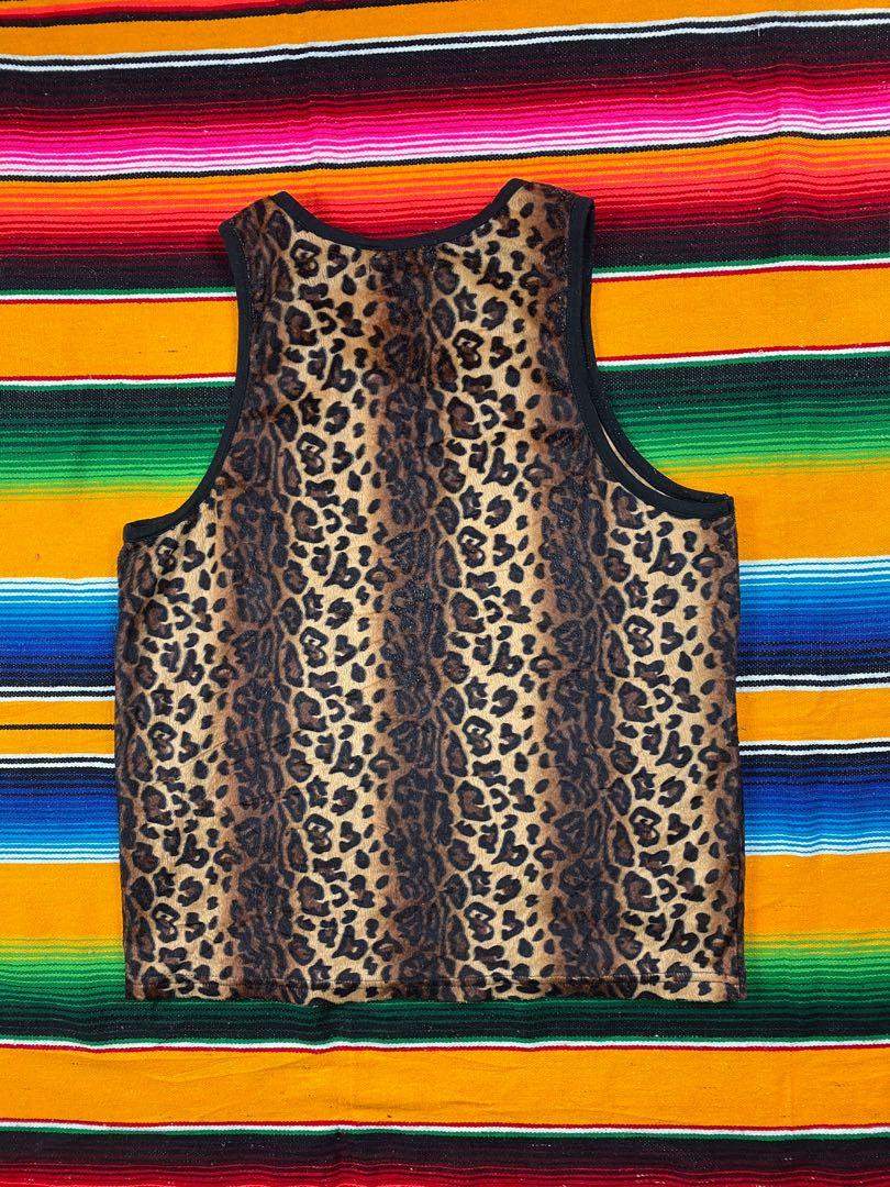 leopard print singlet, Women's Fashion, Tops, Sleeveless on Carousell