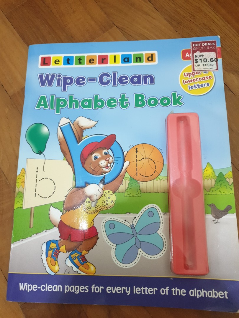 Letterland wipe-clean Alphabet book, Hobbies & Toys, Books & Magazines ...