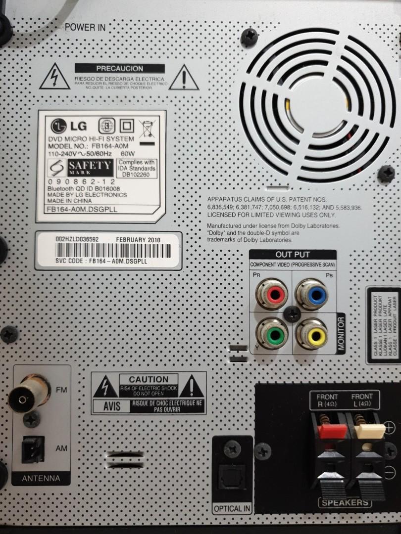LG DVD Micro Hi-Fi System with 2 Speakers, Audio, Other Audio Equipment ...