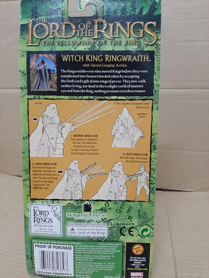 Lord of The Rings LOTR Witch King Ringwraith Sword Action Figure Toy ...