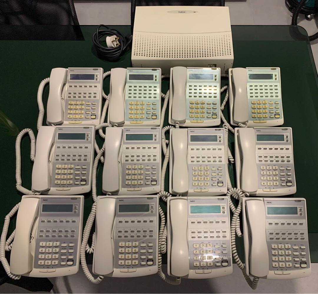 NEC office phone system with server. (12 Phones + PABX System ...
