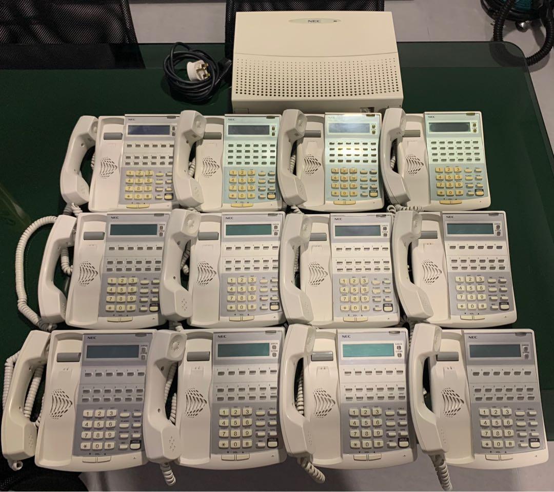 NEC office phone system with server. (12 Phones + PABX System ...