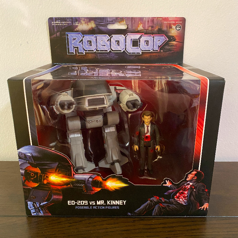 RARE Super 7 ROBOCOP ReAction ED-209 vs Mr. Kinney action figure 2-pack ...