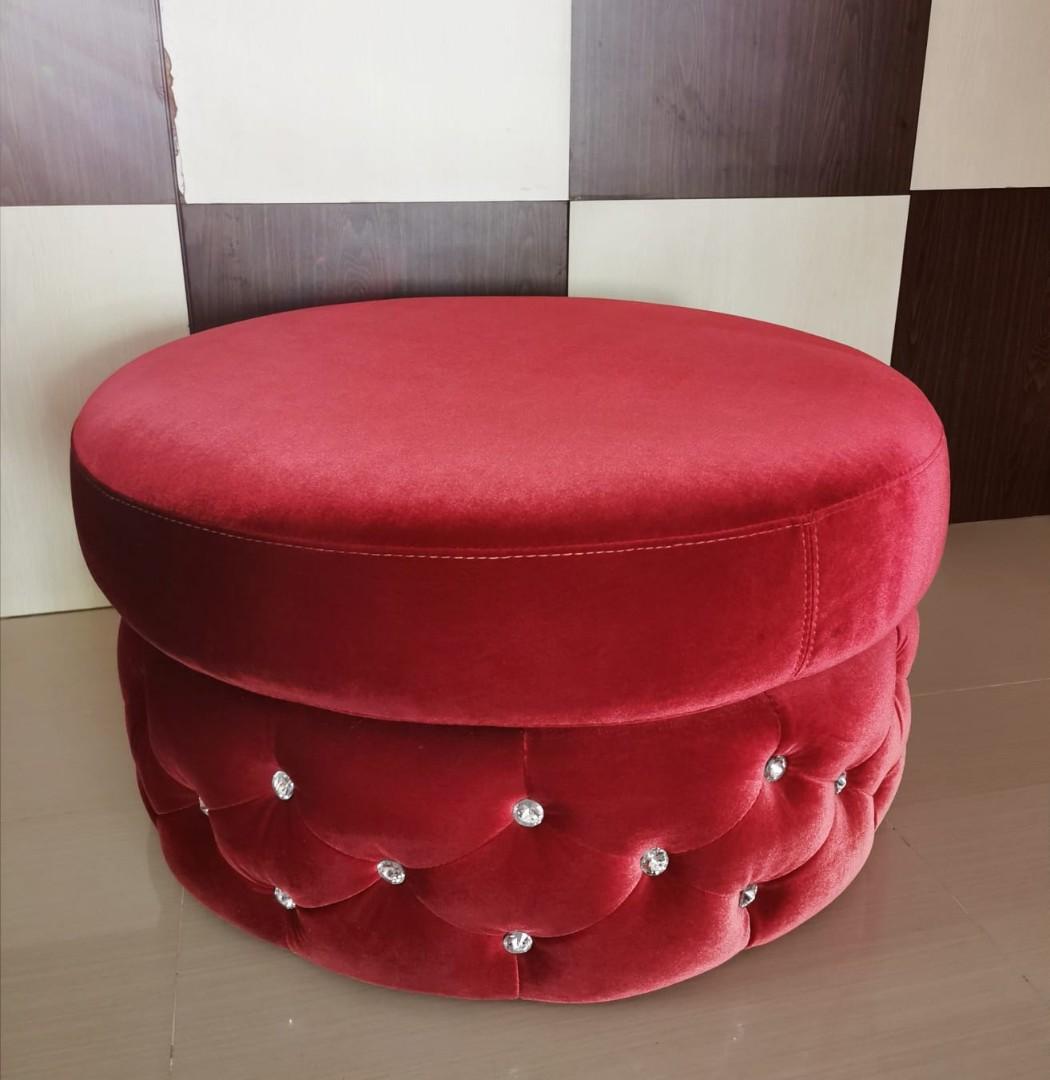 red velvet stool, Furniture & Home Living, Furniture, Tables & Sets on ...