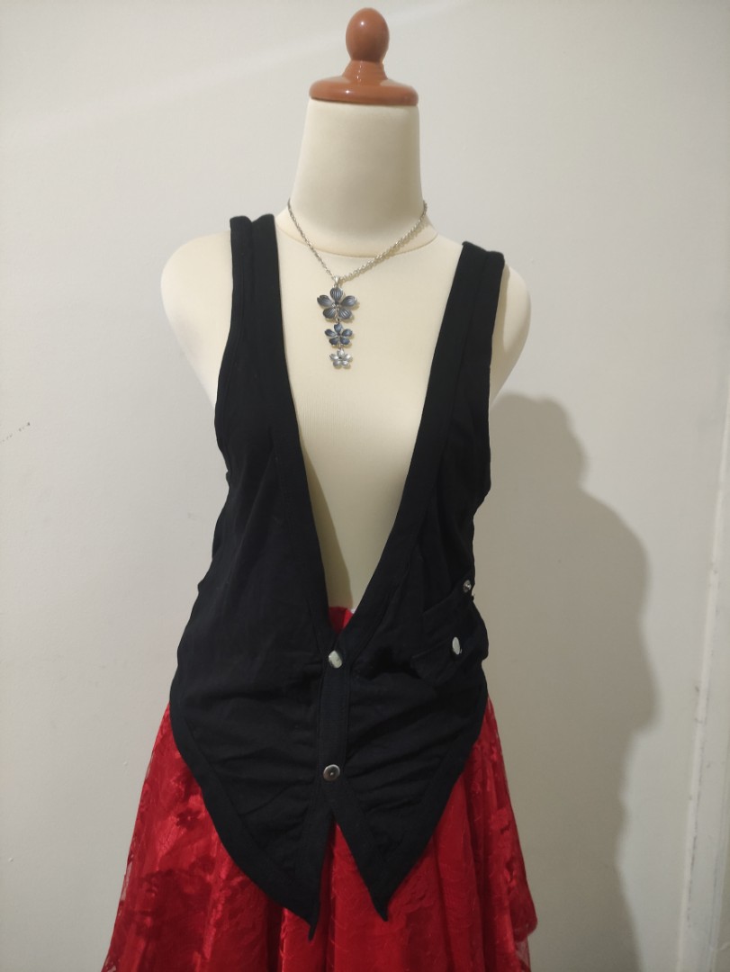 Rompi Hitam, Fesyen Wanita, Pakaian Wanita, Jumpsuits di Carousell