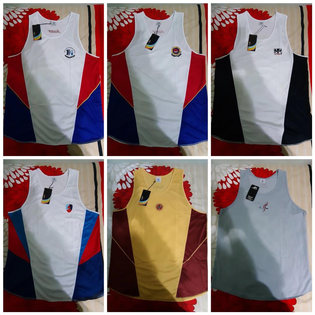 SAF Army PT Running Singlets M/L, Men's Fashion, Tops & Sets, Formal ...