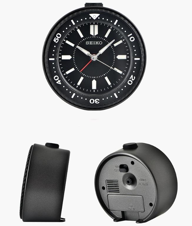 Seiko Mai Desk Bedside Alarm Clock - Diver Inspired Watch Style, Luxury ...