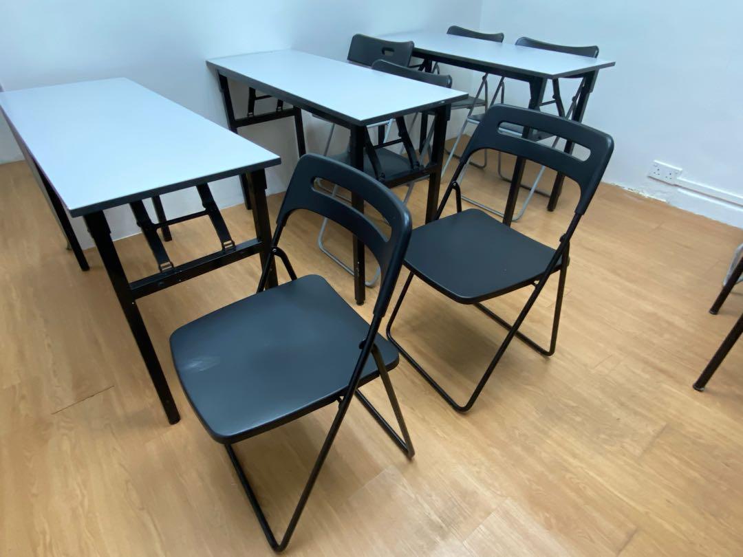 Square study table desk, Furniture & Home Living, Furniture, Tables ...