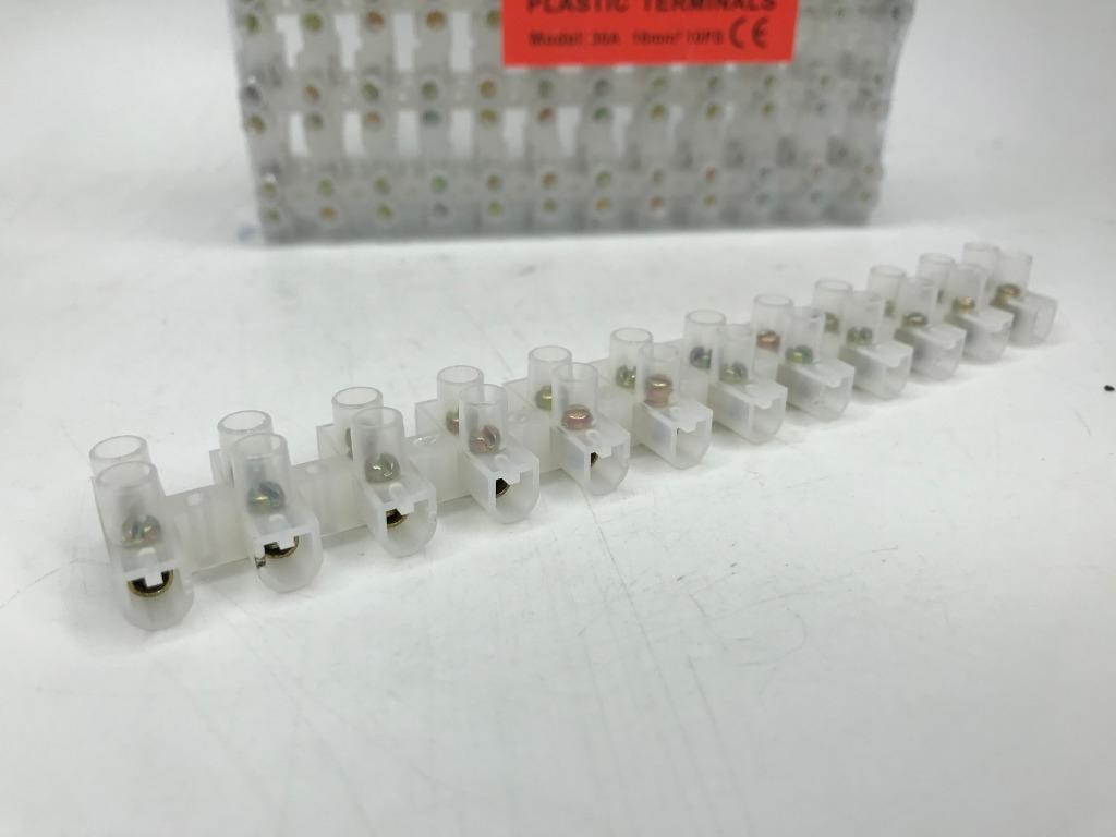 WIRE CONNECTOR (30 ampere 12PCS/1-SET) DUAL RAW SCREW TERMINAL ELECTRIC ...
