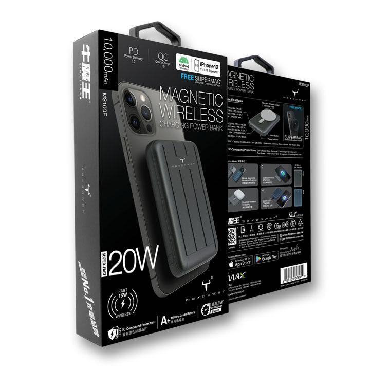 [全新行貨 門市現貨]牛魔王MaxPower 20W MagSafe 快速磁吸外置充電器, 手提電話, 電話及其他裝置配件, 電池及充電器 ...