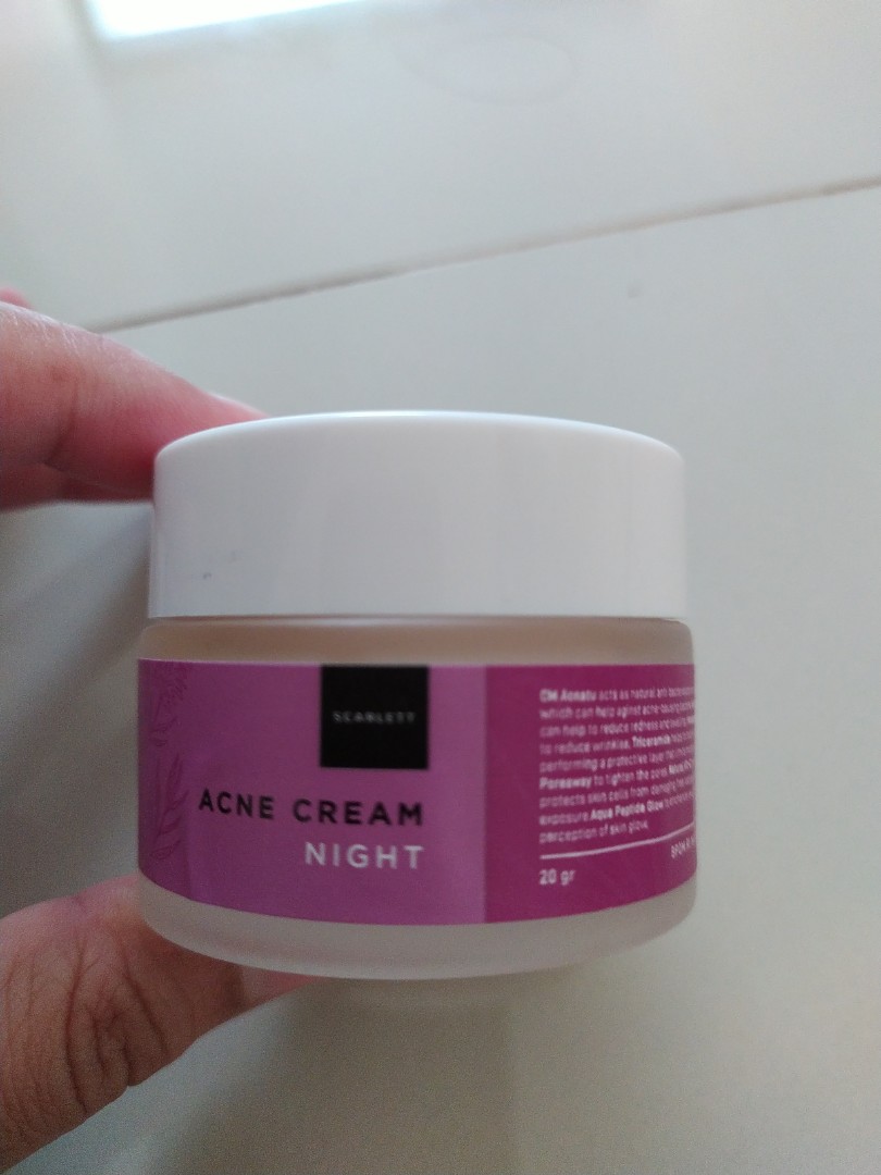Acne cream - night ( Scarlett whitening ), Kesehatan & Kecantikan ...