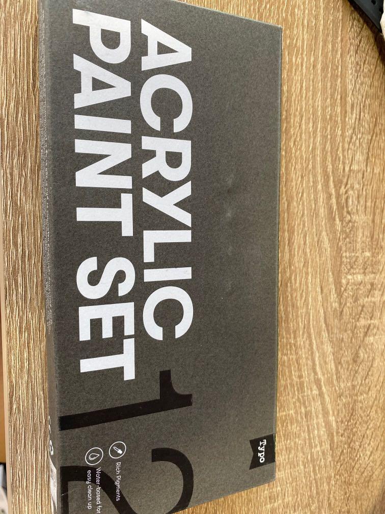 Acrylic paint set typo colour 12, Hobbies & Toys, Stationery & Craft ...