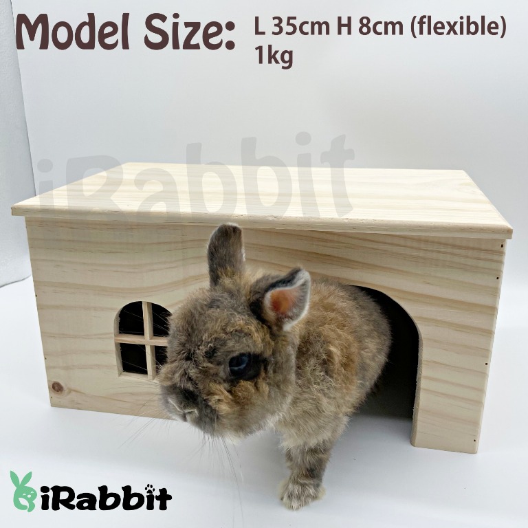 Rabbit hideout / wooden hideout / hideout for rabbit, Pet Supplies ...
