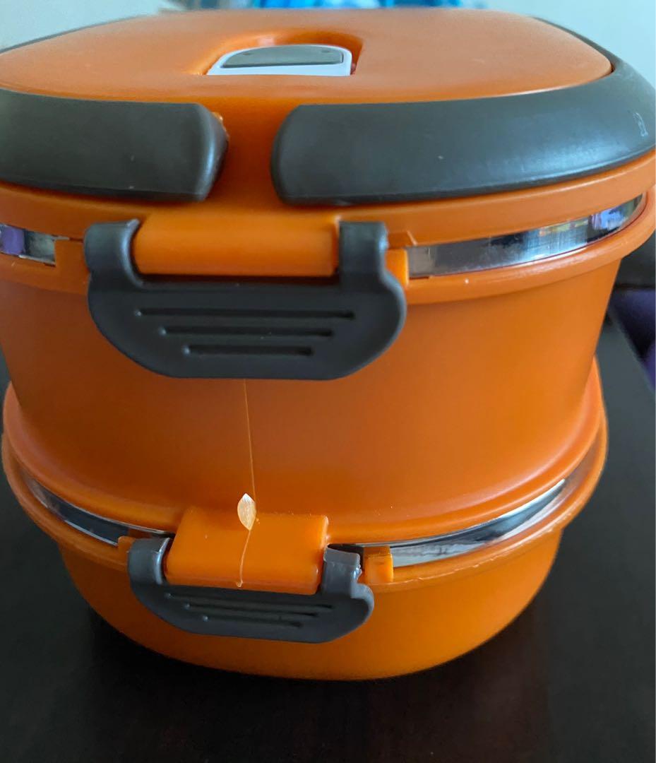 Double lunch box with carrier, Furniture & Home Living, Kitchenware ...