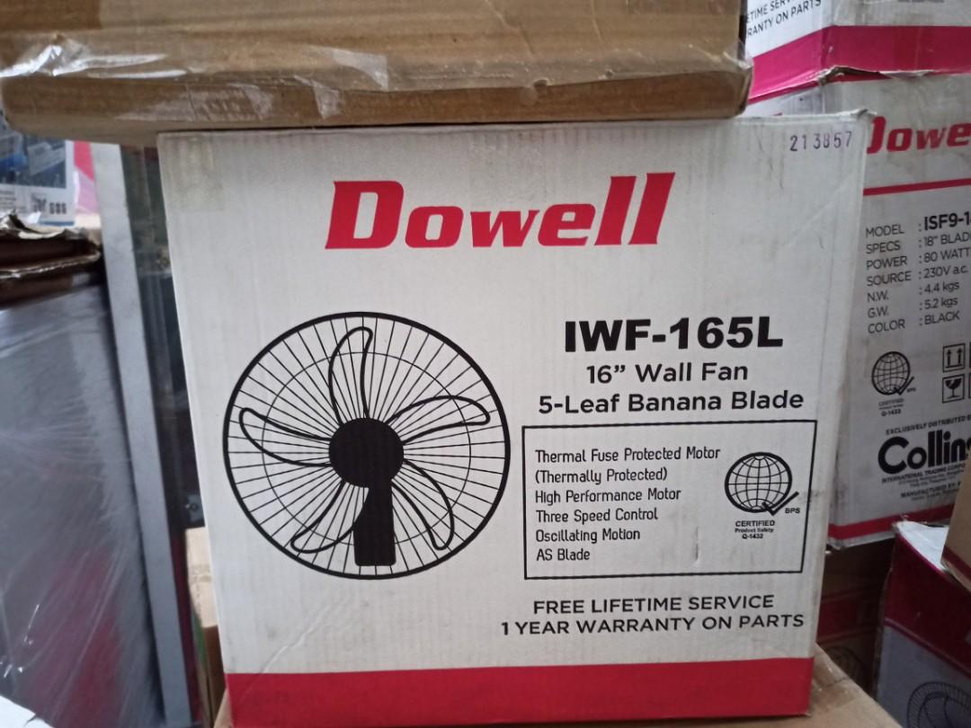 Dowell Industrial wall fan 5 leaf banana blade, Furniture & Home Living ...