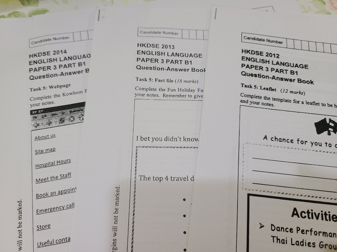 英文DSE Past Paper, 興趣及遊戲, 書本 & 文具, 教科書 - Carousell