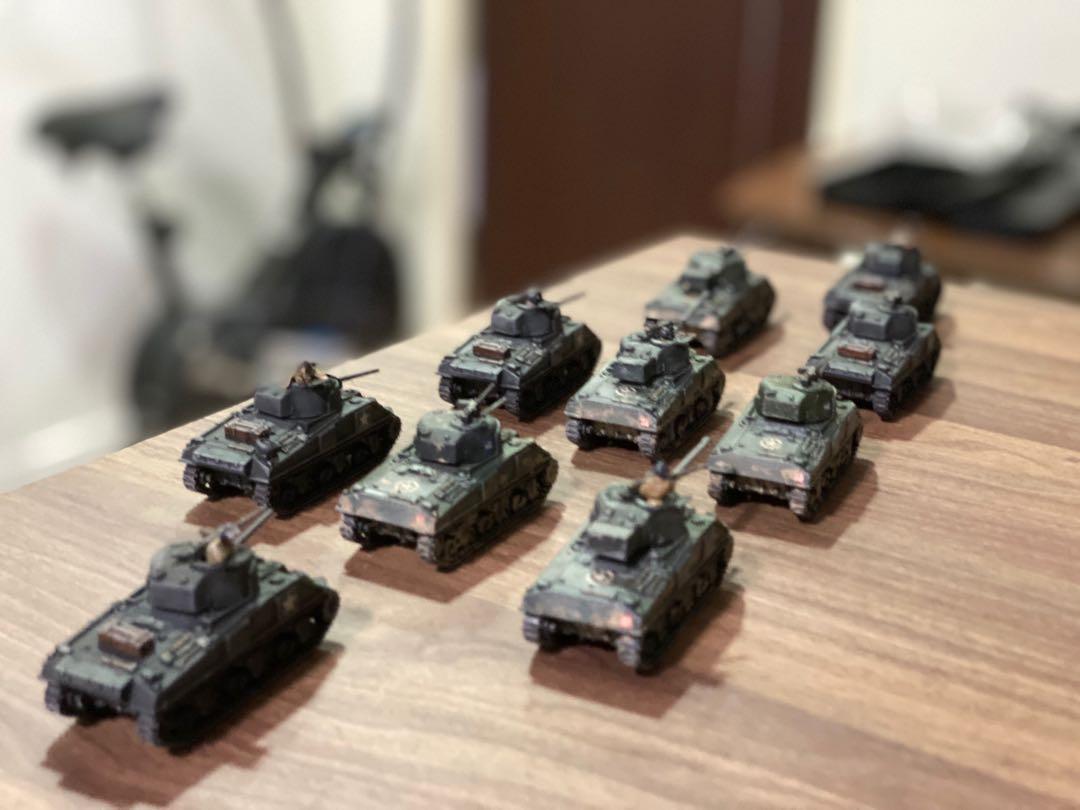 Flames of War 10 British Tanks (Firefly & Sherman), Hobbies & Toys ...