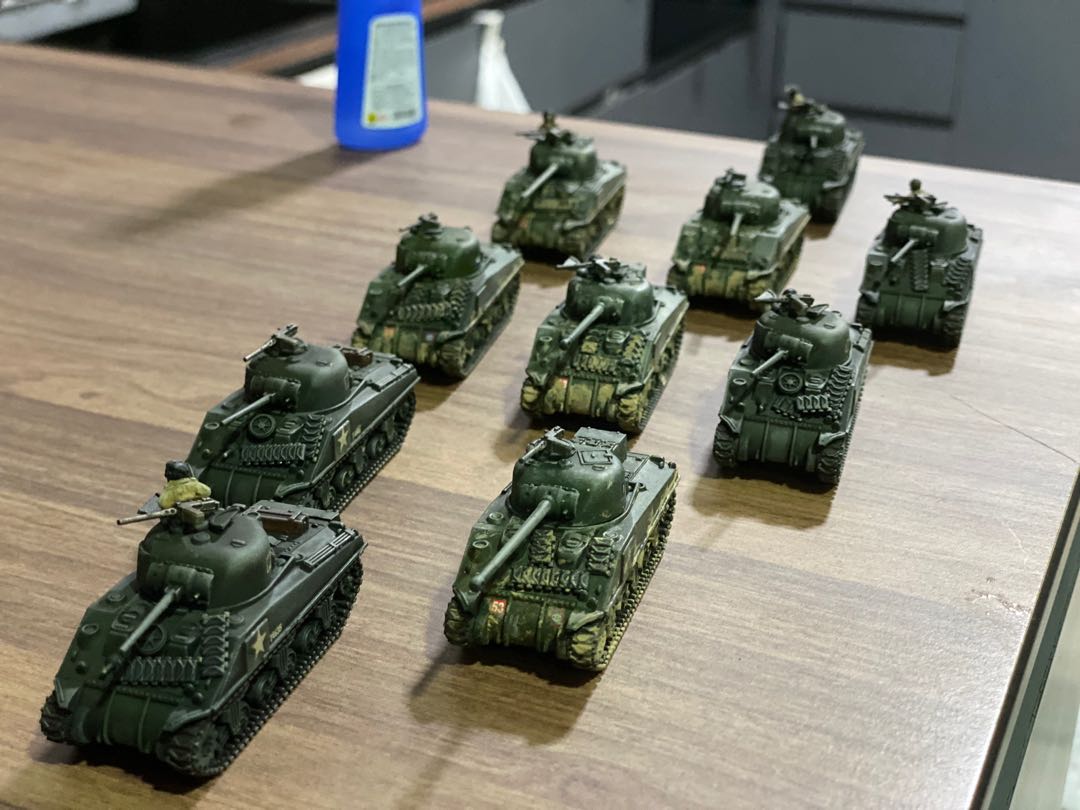 Flames of War 10 British Tanks (Firefly & Sherman), Hobbies & Toys ...