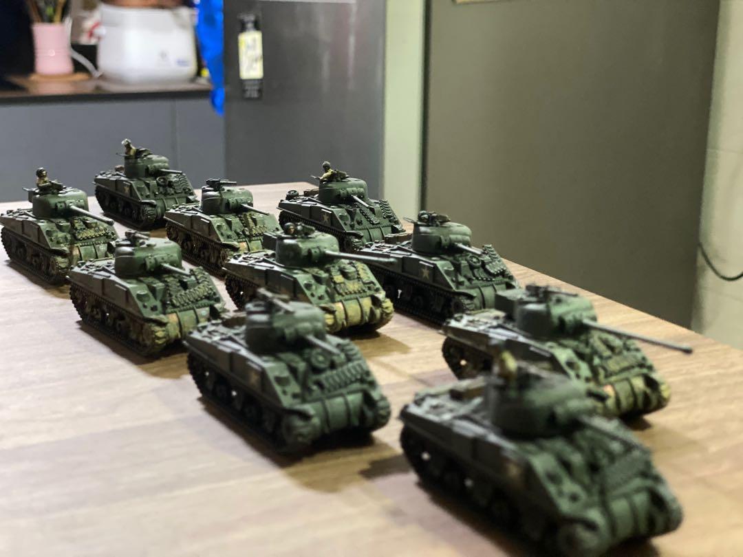 Flames of War 10 British Tanks (Firefly & Sherman), Hobbies & Toys ...