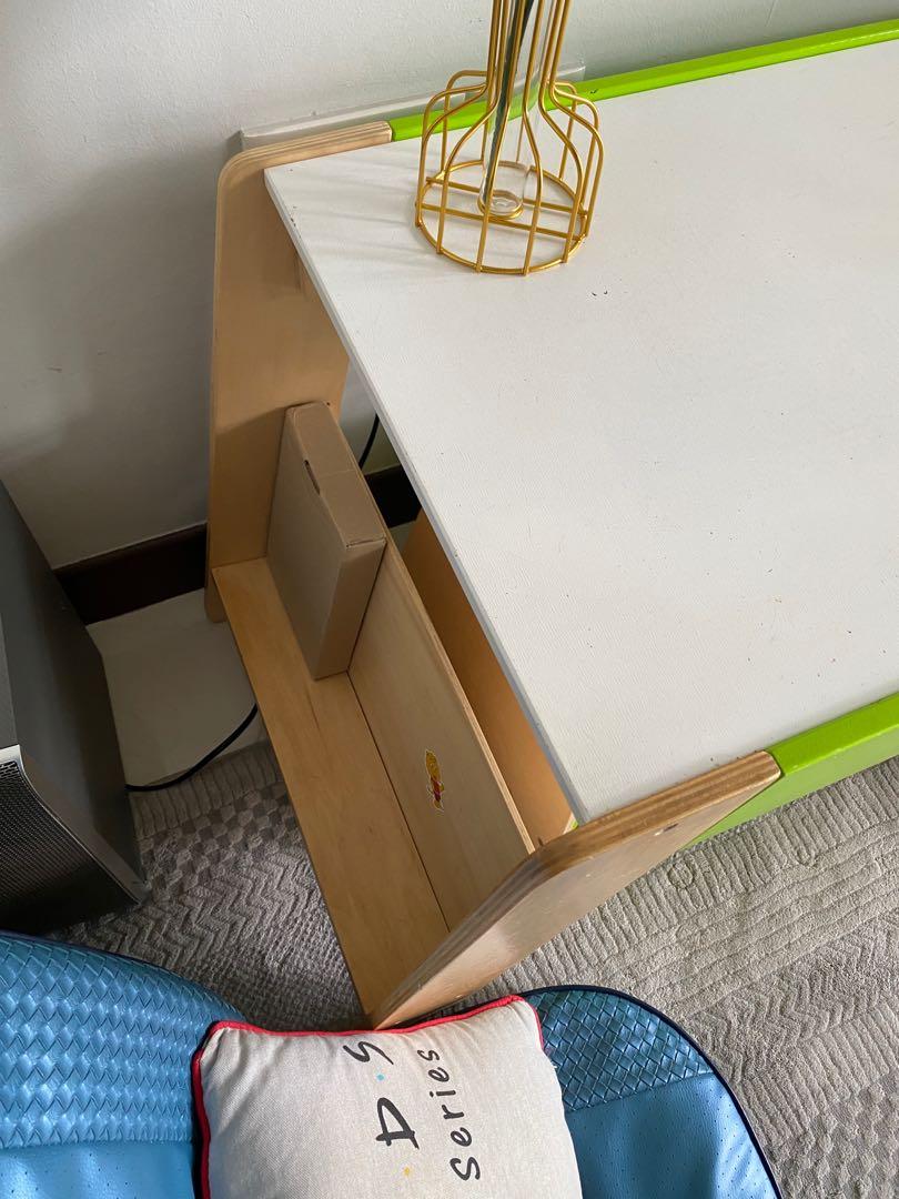 Hape Kids Wooden Play Station & Art Activity Easel Table Set with Stool ...