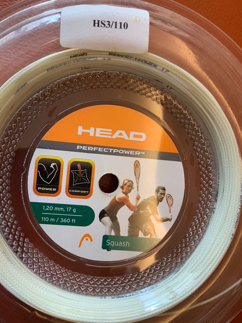 Head Perfect power Squash String 壁球線, 運動產品, 運動與健身, 運動與健身 - 拉伸配件 - Carousell