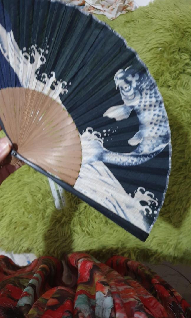 Japanese koi fish fan, Hobbies & Toys, Memorabilia & Collectibles ...
