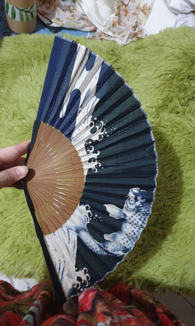 Japanese koi fish fan, Hobbies & Toys, Memorabilia & Collectibles ...