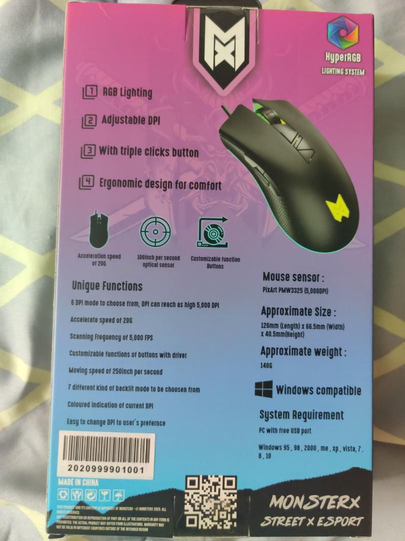 MonsterX Fenrir Gaming Mouse, Computers & Tech, Parts & Accessories ...