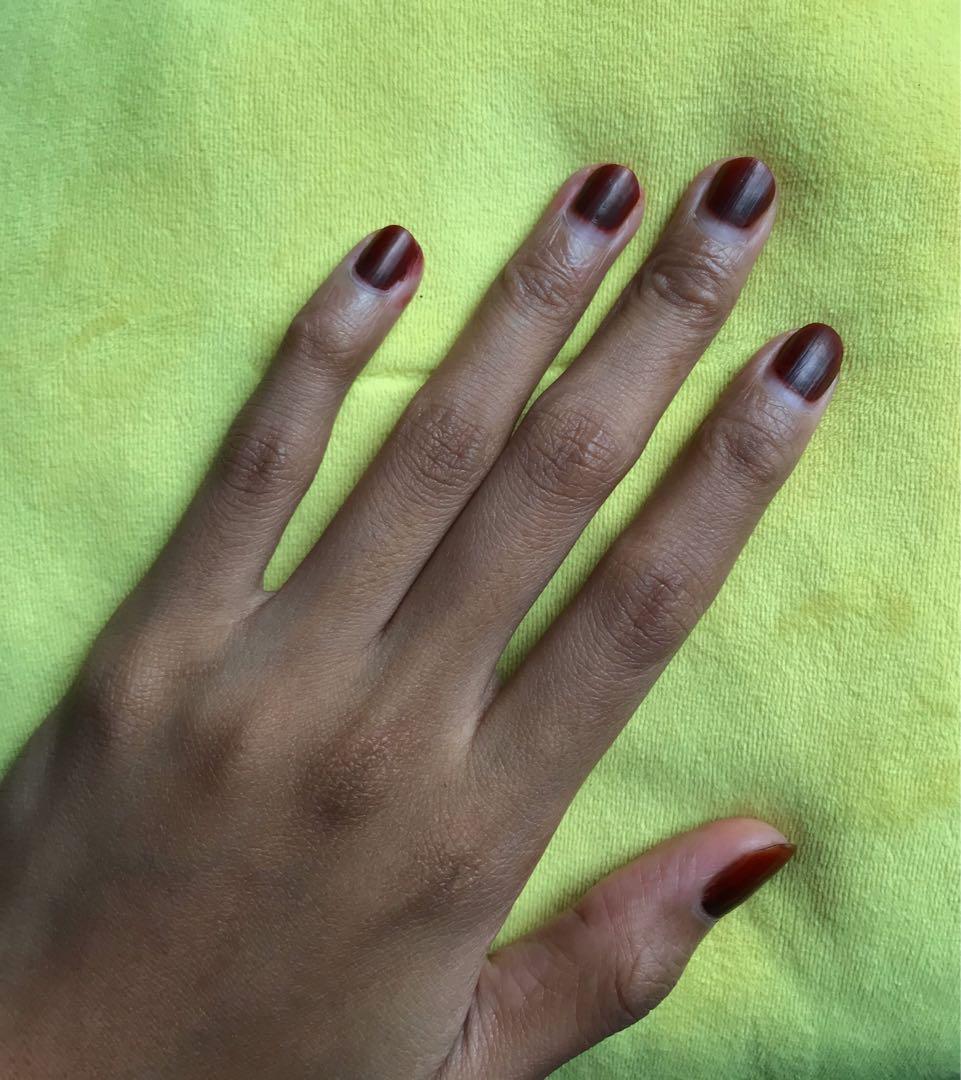 Nail henna inai kuku dark brown maroon kuku neelofa, Beauty & Personal ...