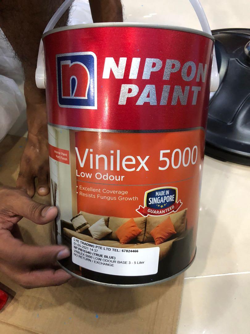 Nippon Paint vinilex 5000 true blue, Furniture & Home Living, Furniture ...