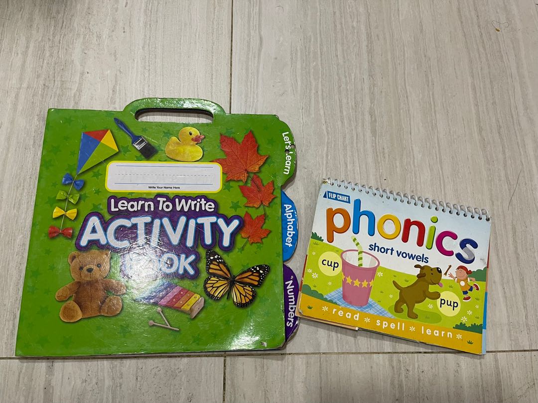 Phonics + Writing activity book set (Imported), Hobbies & Toys, Books ...