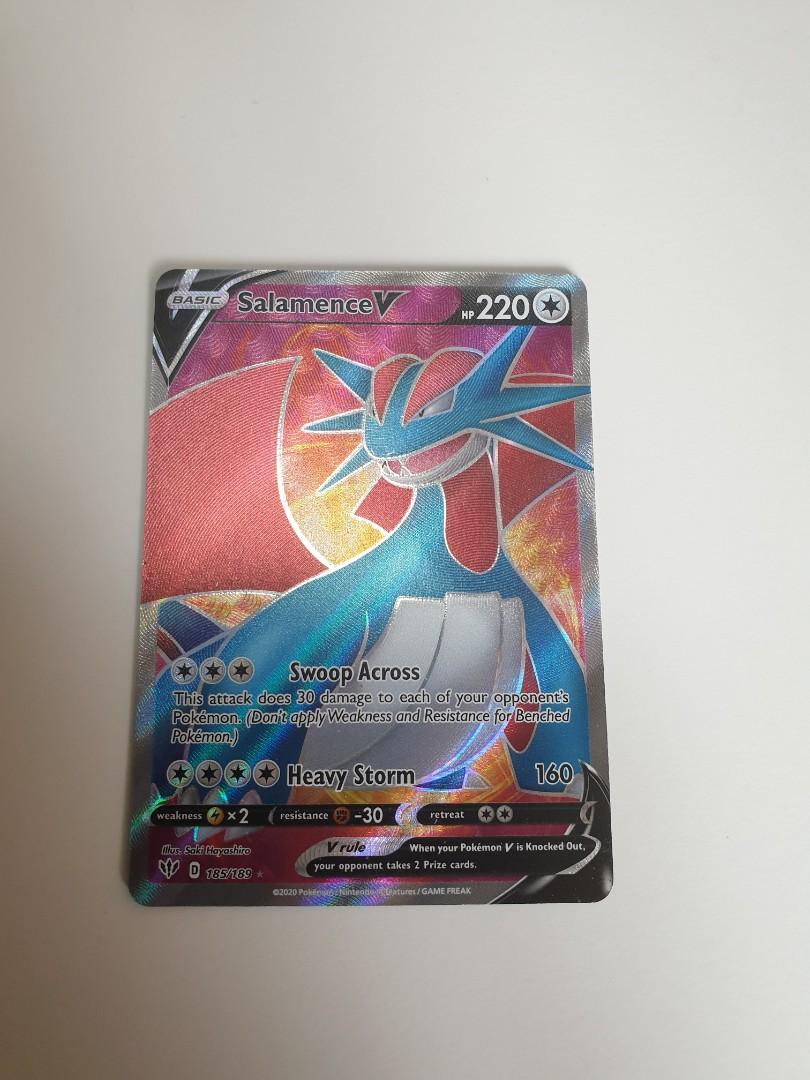 Salamence V Full Art - Pokemon Darkness Ablaze Card, Hobbies & Toys ...