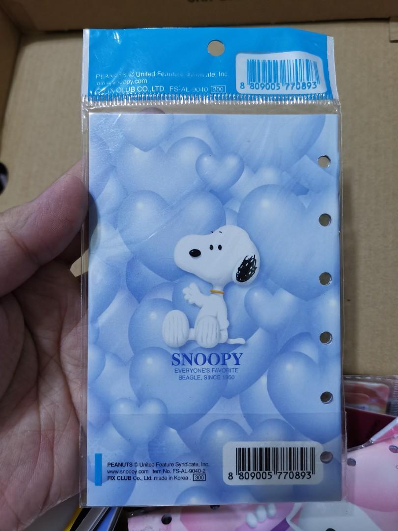 Snoopy Seal Book / Sticker Booklet for A7 Pocket Binder - Blue, Hobbies ...