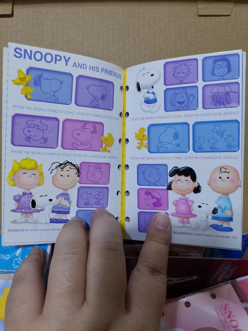 Snoopy Seal Book / Sticker Booklet for A7 Pocket Binder - Blue, Hobbies ...