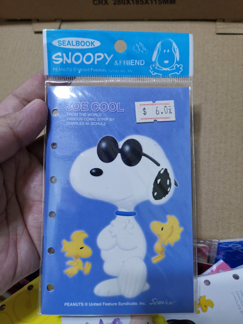 Snoopy Seal Book / Sticker Booklet for A7 Pocket Binder - Shades ...